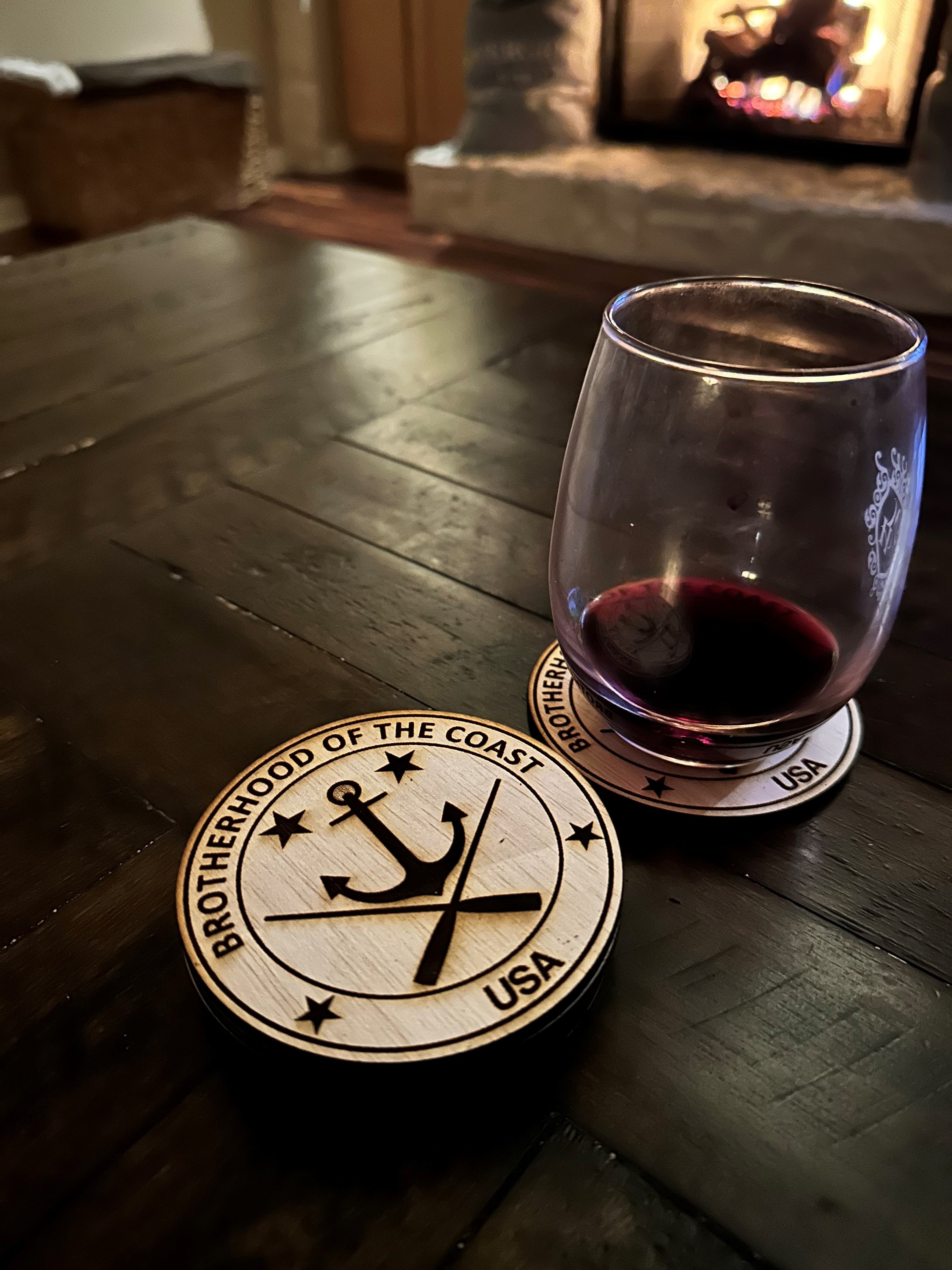 Wood BOC Coasters (Set of 4) – BOC Mart